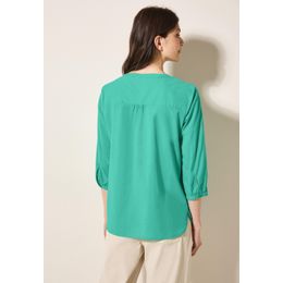 Cecil Damen Shirtbluse, gr&uuml;n, Gr. XXL, unifarben, Web, 100% Baumwolle, Blusen, mit 3/4 &Auml;rmeln