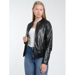 Maze Damen Blouson "42021143", schwarz, Gr. XL, Obermaterial: 100% Lammleder; Innenfutter: 100% Baumwolle; &Auml;rmelfutter: 100% Polyester;