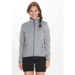 WHISTLER Damen Fleecejacke "SAMANI", grau, Gr. 42, meliert, 100% Polyester, Jacken, aus schnell trocknendem Funktionsmaterial