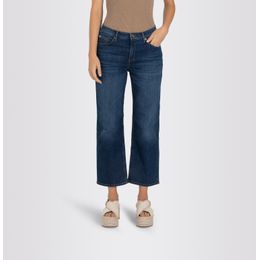 MAC Damen Culotte "CULOTTE", blau, Gr. 36, unifarben, Denim/Jeans, Obermaterial: 89% Baumwolle, 8% Polyester, 3% Elasthan, Hosen, im Five-Pocket Style