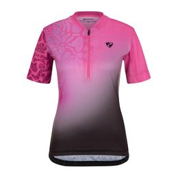 Ziener Damen Radtrikot "NELENIA-Z", pink, Gr. 34, Obermaterial: 100% Polyester; Obermaterial 2: 90% Polyester, 10% Elasthan, Trikots