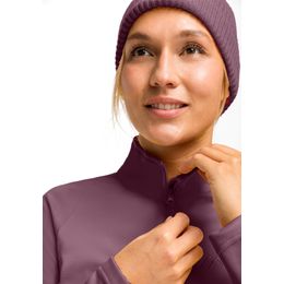 Maier Sports Damen Fleecepullover "Eva"purpurviolett, Gr. 42, 100% Polyester, Sweatshirts, Damen Fleece, funktioneller Midlayer, Half-Zip, Regular Fit