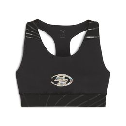 Puma Damen Sport-BH "Stewie 4 Prism Basketball-BH Damen", Gr. L, schwarz, Obermaterial: 23% Elasthan, 77% Polyester; Rumpffutter: 77% Polyester, 23%