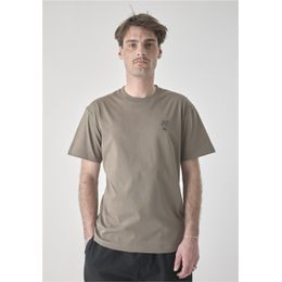 Cleptomanicx Herren T-Shirt "Sketch Gull", braun, Gr. S, bedruckt, 100% Baumwolle, Shirts, mit gro&szlig;em Backprint