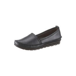 Gemini Damen Slipper, Gr. 38, grau, Glattleder, Schuhe