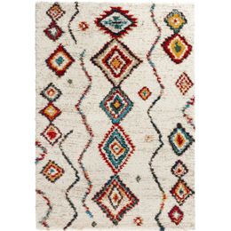 Hochflor-Teppich Hanse Home, B:80cm H:30mm L:150cm, beige, Kunstfaser, Teppiche, "Geometric", Shaggy, Flokati, Boho Design, Weich, Flauschig,