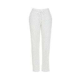 JOOP! JOOP Damen Pyjamahose "Cosy", Gr. 42sanftes wei&szlig; aop, Obermaterial: 95% Baumwolle, 5% Elasthan, gemustert, Hosen, mit Tunnelzug und Bindeband,