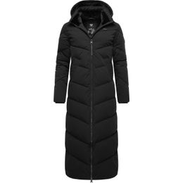 Ragwear Damen Wintermantel "Rebelka Extralong", schwarz, Gr. M, Au&szlig;enmaterial: 100% Polyester; Innenfutter: 100% Polyester; Wattierung: 100%