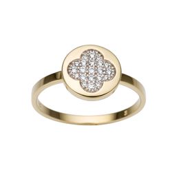 Firetti Damen Goldring "Schmuck Geschenk Gold 333 Damenring Goldring", 17, Gelbgold 333, wei&szlig;, Gelbgold 333, Fingerringe, mit Zirkonia (synth.)