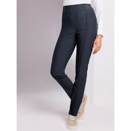 Stehmann Damen Webhose, blau, Gr. 40, unifarben, 78% Viskose, 19% Polyamid, 3% Elasthan, Hosen