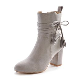 Lascana Damen Stiefelette, Gr. 43, grau, Obermaterial: 100% Textilmaterial. Decksohle: 100% Lederimitat. Futter: 100% Textilmaterial. Laufsohle: 100%