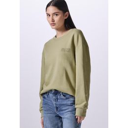 Damen Sweatshirt, gr&uuml;n, Gr. 46, STREET ONE STUDIO, unifarben, Sweatware, 65% Baumwolle, 35% Polyester, Sweatshirts, im soften Baumwoll-Mix