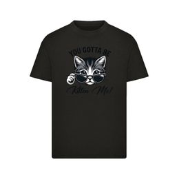 F4NT4STIC M&auml;dchen T-Shirt "K&auml;tzchen You Gotta Be Kitten Me", schwarz, Gr. 158, Obermaterial: 100% Baumwolle, Shirts, Premium Qualit&auml;t
