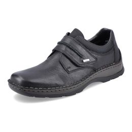 Rieker Herren Klettschuh, Gr. 44, schwarz, Leder, Lederimitat, Schuhe, mit Klettverschluss-Riemchen, Weite G (weit)