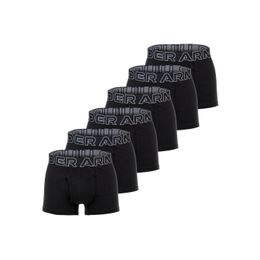 Under Armour Herren Boxershorts "Boxershort UA PERFORMANCE COTTON - SOLID 3 IN 6PK 6er Pack", Gr. S, schwarz, Obermaterial: 57% Baumwolle CO. 38%