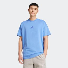 Herren T-Shirt "M A SZN T", blau, Gr. XL, adidas Sportswear, Obermaterial: 100% Baumwolle, Shirts, sportlicher Stil, Kurzarm, ohne Verschluss, aus