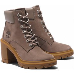Timberland Damen Schn&uuml;rstiefelette "ALLINGTON HEIGHTSMID LACE UP BOOT", Gr. 42, grau, Leder, Synthetik, Schuhe, Winterschuhe, Winterstiefel,