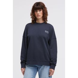 Damen Sweaterblau, Gr. XXL, SENSES.THE LABEL, bedruckt, Sweatware, Material: 100% Baumwolle, Sweatshirts, mit &uuml;berschnittenen Schultern