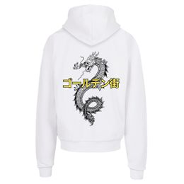 F4NT4STIC Herren Kapuzenpullover "Drache Japan - Golden Gai", wei&szlig;, Gr. M, Obermaterial: 100% Baumwolle, Pullover, Print