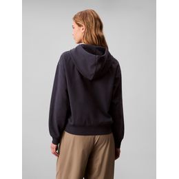 Damen Sweatshirt, schwarz, Gr. S, Calvin Klein Jeans, unifarben, Sweatware, Obermaterial: 86% Baumwolle, 14% Polyester, Sweatshirts, Kapuze mit