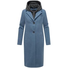 Navahoo Damen Langmantel "Kekstraum 14", blau, Gr. XXL, Obermaterial 1: 95% Polyester, 3% Viskose, 2% Elasthan. Obermaterial 2: 100% Polyester.