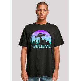 F4NT4STIC Damen T-Shirt "I BELIEVE UFO Alien Raumschiff Retro", schwarz, Gr. XXL, Obermaterial: 100% Baumwolle, Shirts, Premium Qualit&auml;t