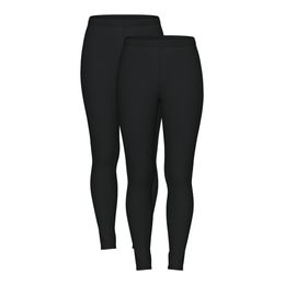 Pieces Damen Leggings "PCAMELIA LEGGINGS 2-PACK NOOS BC", schwarz, Gr. XS, unifarben, Jersey, Obermaterial: 95% Baumwolle, 5% Elasthan, Hosen