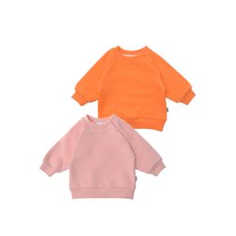 Liliput M&auml;dchen Sweatshirt, orange, Gr. 110, unifarben, 80% Baumwolle, 20% Polyester, Sweatshirts, mit B&uuml;ndchen an den &Auml;rmeln