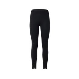 Tchibo - Leggings mit Spitzenborte - Damen - Gr. S - schwarz