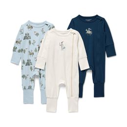 Tchibo - 3 Baby-Pyjamas - Baby - Gr. 62/68 - creme/print