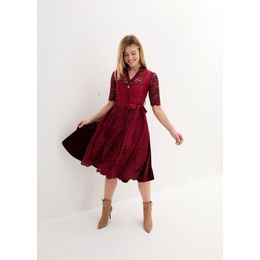 bonprix Dirndl mit bestickter Sch&uuml;rze (2-tlg. Set), rot