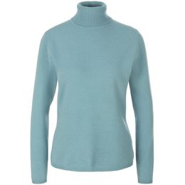 Peter Hahn - Rollkragen-Pullover aus Schurwolle und Kaschmir, t&uuml;rkis, Gr. 48 / XL - Schurwolle