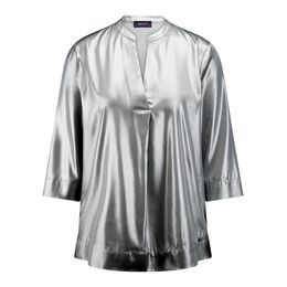 Basler - Stehkragen-Bluse, silber, Gr. 50 / XL