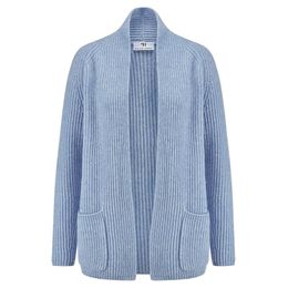 Peter Hahn - Strickjacke, blau, Gr. 42 / M - Schurwolle