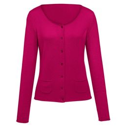 Peter Hahn - Cardigan aus 100 % Kaschmir, pink, Gr. 44 / L - Kaschmir