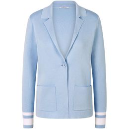 Peter Hahn - Strickblazer, blau, Gr. 46 / L - Baumwolle