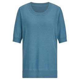 Emilia Lay - Rundhals-Pullover, blau, Gr. 40 / M - Baumwolle