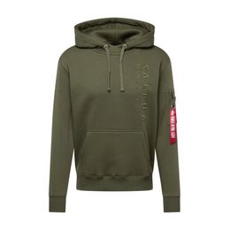 Alpha Industries Hoodie 'EMB' Herren Gr&ouml;&szlig;e XXXL gr&uuml;n / rot