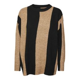 V&eacute;ro Moda Vero Moda Pullover Damen Gr&ouml;&szlig;e L dunkelbeige / schwarz