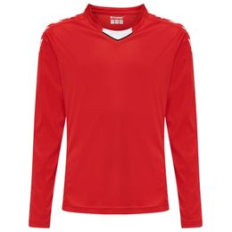 Hummel Sportshirt Jungen Gr&ouml;&szlig;e 164 rot / wei&szlig;