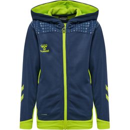 Hummel Sportsweatjacke 'Lead' Jungen Gr&ouml;&szlig;e 116 navy / limette