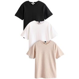 next Shirt Damen Gr&ouml;&szlig;e M beige / schwarz / wei&szlig;