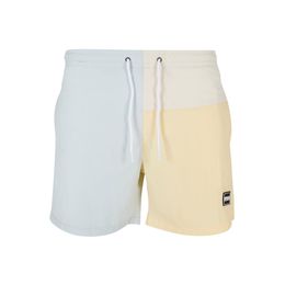 Urban Classics Badeshorts Herren Gr&ouml;&szlig;e M hellblau / hellgelb / wei&szlig;