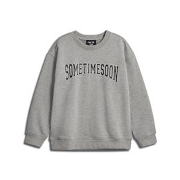 SOMETIME SOON Sweatshirt 'Winters' Jungen Gr&ouml;&szlig;e 104 grau / schwarz / wei&szlig;