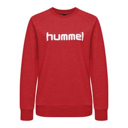 Hummel Sportsweatshirt Damen Gr&ouml;&szlig;e XS rotmeliert / wei&szlig;