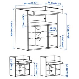 IKEA SM&Aring;STAD Wickel-/Schreibtisch