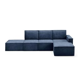 M&ouml;bel Kraft Ecksofa mit Pouf Orto blau Ma&szlig;e (cm): B: 329 H: 93 &raquo; M&ouml;bel Kraft