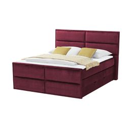 M&ouml;bel Kraft Boxspringbett mit Bettkasten rot Ma&szlig;e (cm): B: 157 H: 136 &raquo; M&ouml;bel Kraft