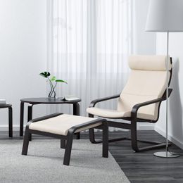 IKEA PO&Auml;NG Sessel und Hocker