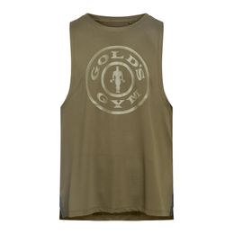 Gold ́s Gym Apparel Tanktop 'Pierce' Herren Gr&ouml;&szlig;e S khaki / pastellgr&uuml;n